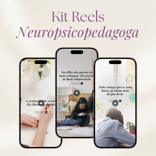 Kit de Reels para Neuropsicopedagoga - Jessica Braz | Hotmart