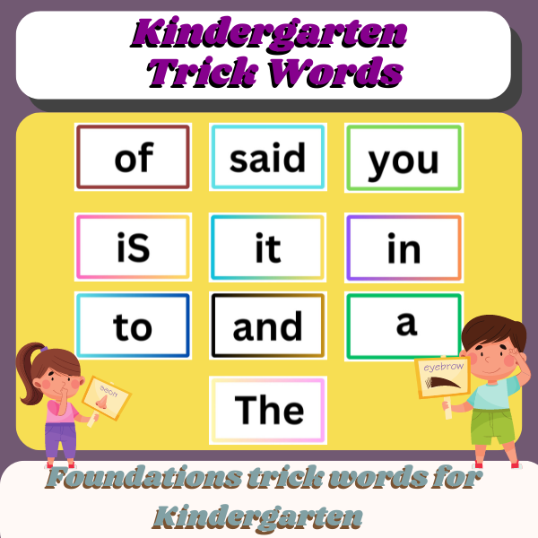 Kindergarten Sight Words Flashcards: Master the First 10 Trick Word...