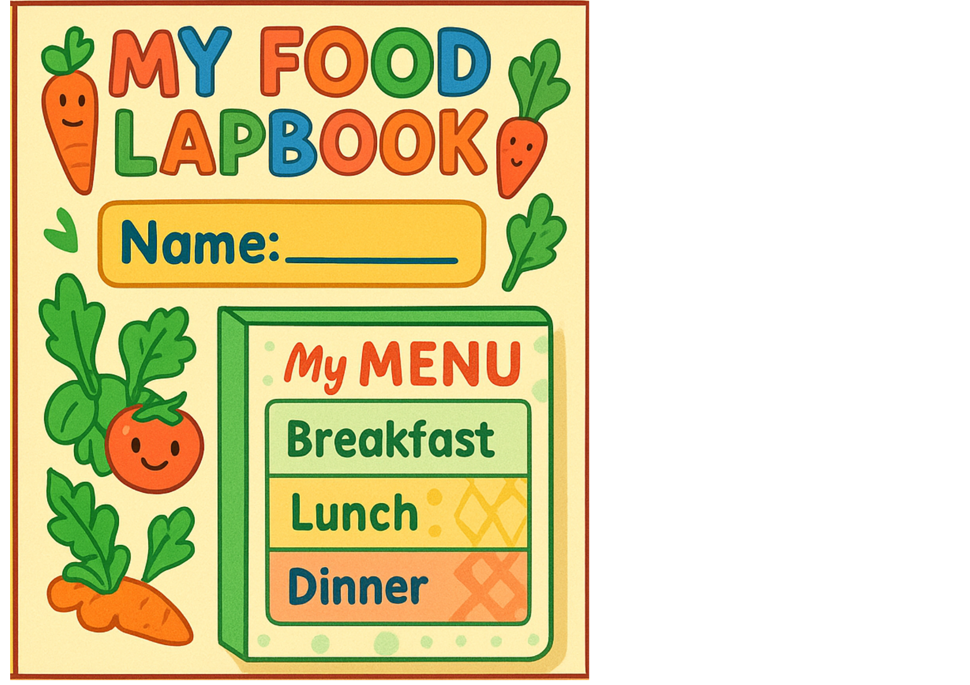 Lapbook - Food - Gabriela Gonçalves | Hotmart