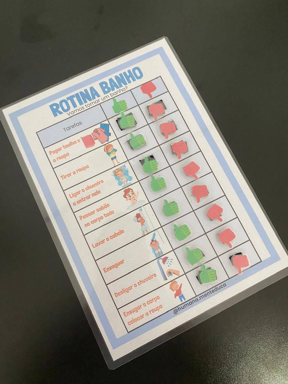 Rotina visual - Banho - Humana.Mente Educa | Hotmart