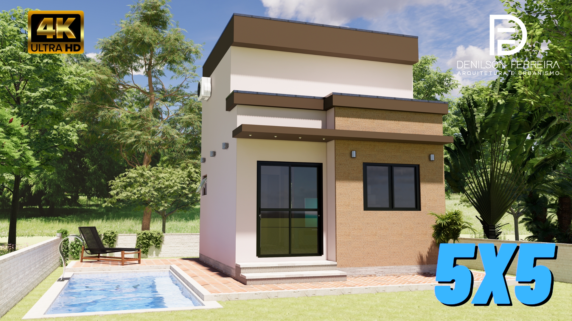 Kitnet 5x5 | 2 quartos | PROJETO MODERNO E BARATO