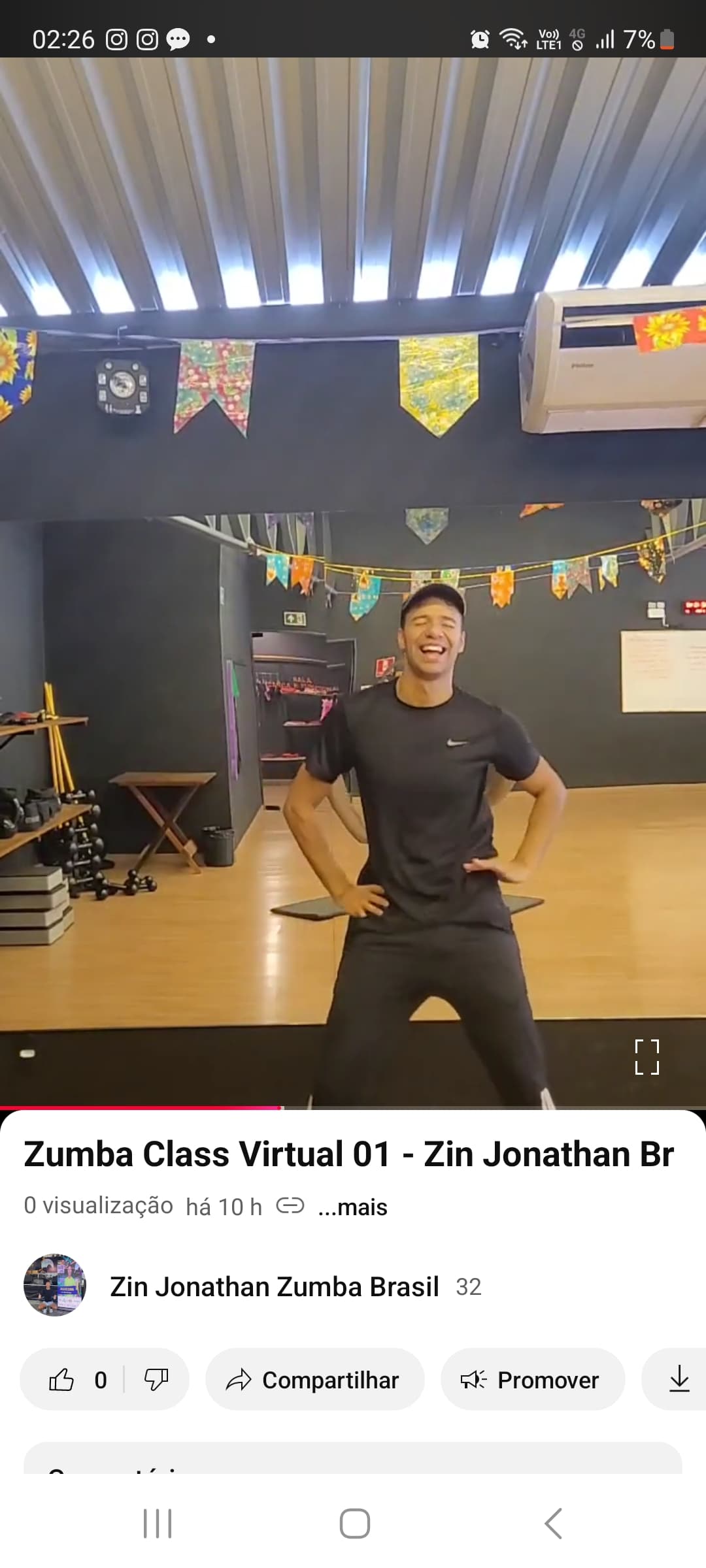 zumba virtual class / aula de zumba 01