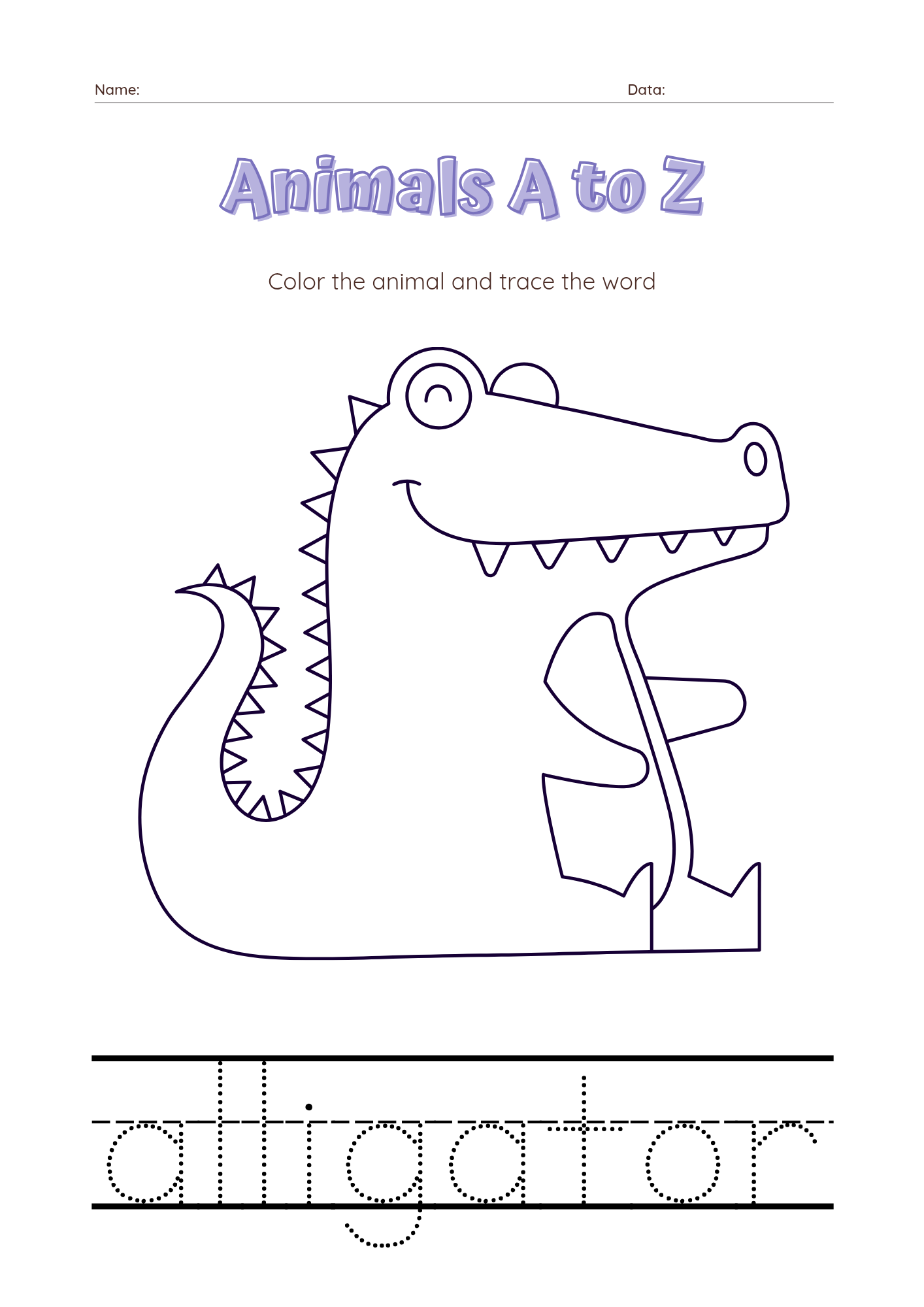 COLORING BOOKS: ANIMALS A TO Z