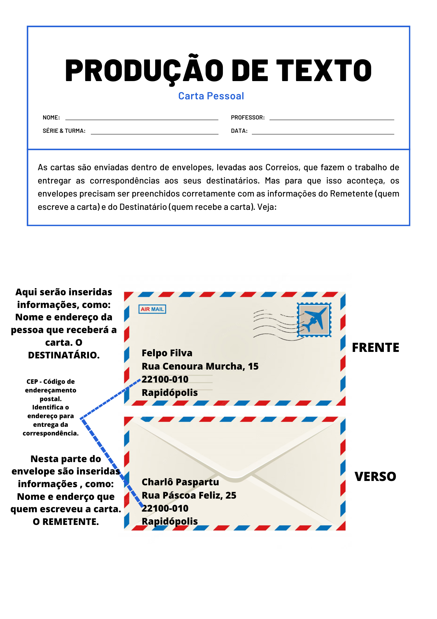 Atividades de Produção Textual - Carta - 38 páginas - Guia de Profs...