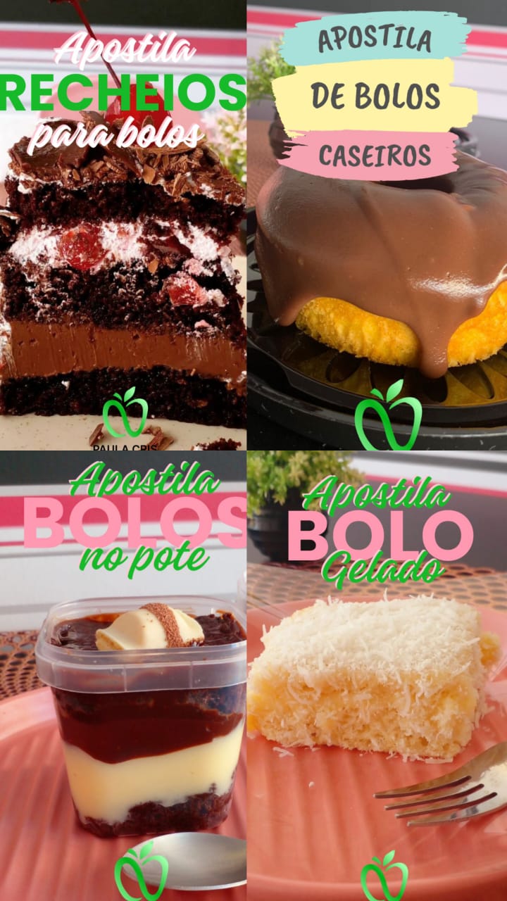 Combo Apostila de Bolos & Recheios - Consult Nutrio | Hotmart