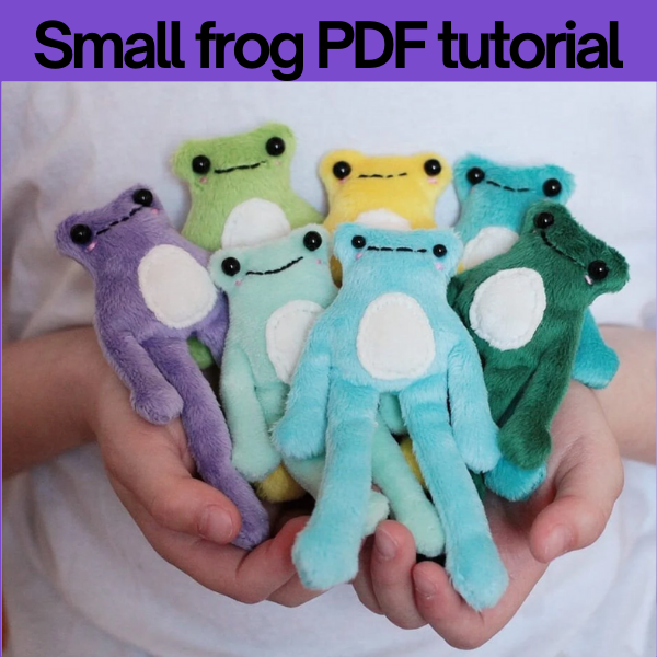 🐸 ️🧵Mini frog super easy Pdf pattern, leggy frog, sewing tutorial, cute ...
