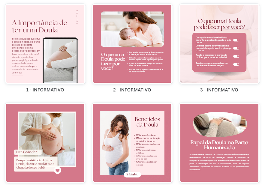 Pack Canva Doula (Pacote Basic) - Canva para empreendedoras | Hotmart