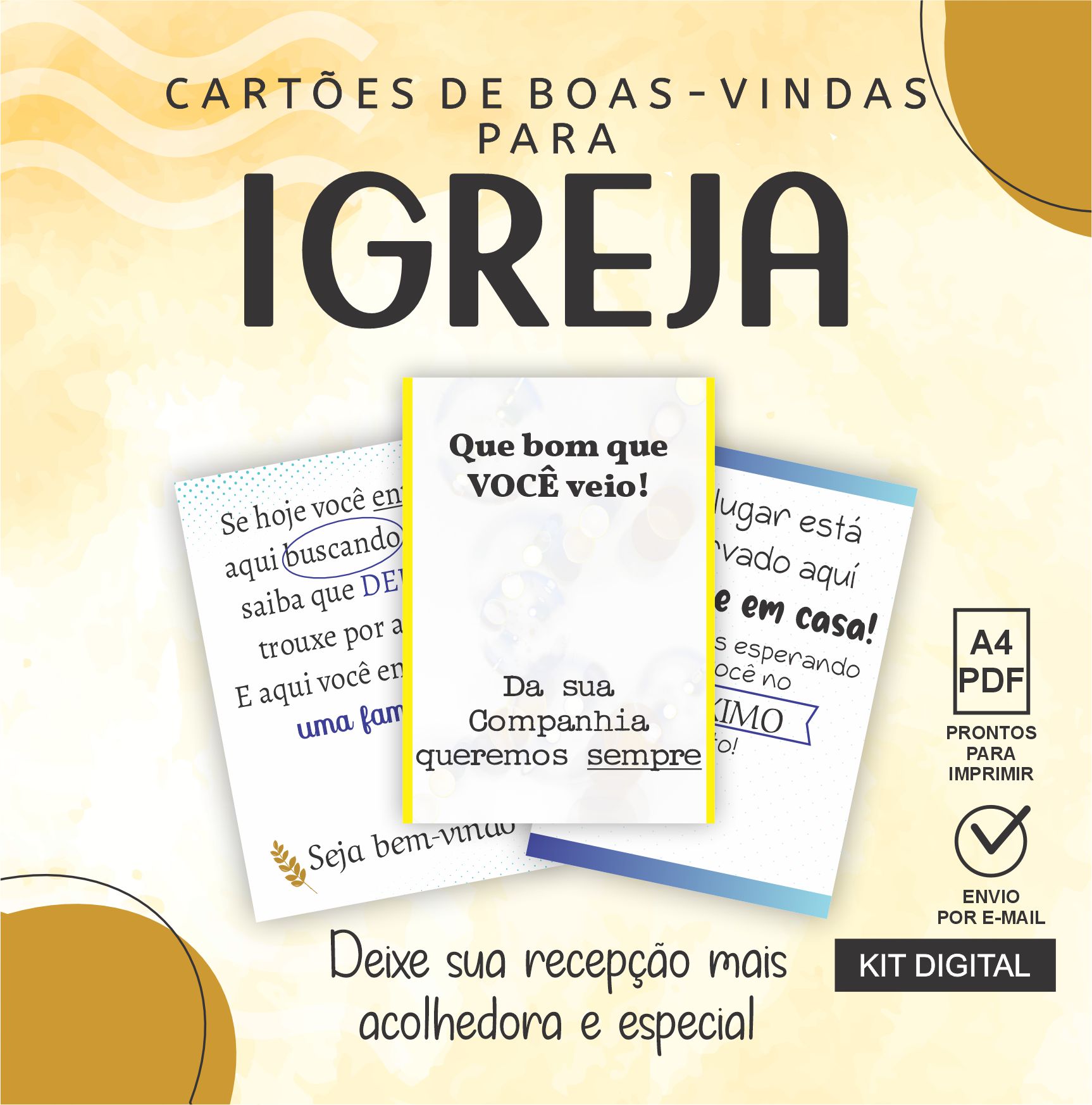💌 Cartões de Boas-Vindas para Igrejas