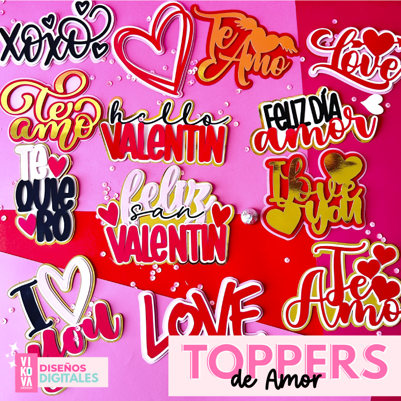 TOPPER DE AMOR CAMEO - Vikova design | Hotmart