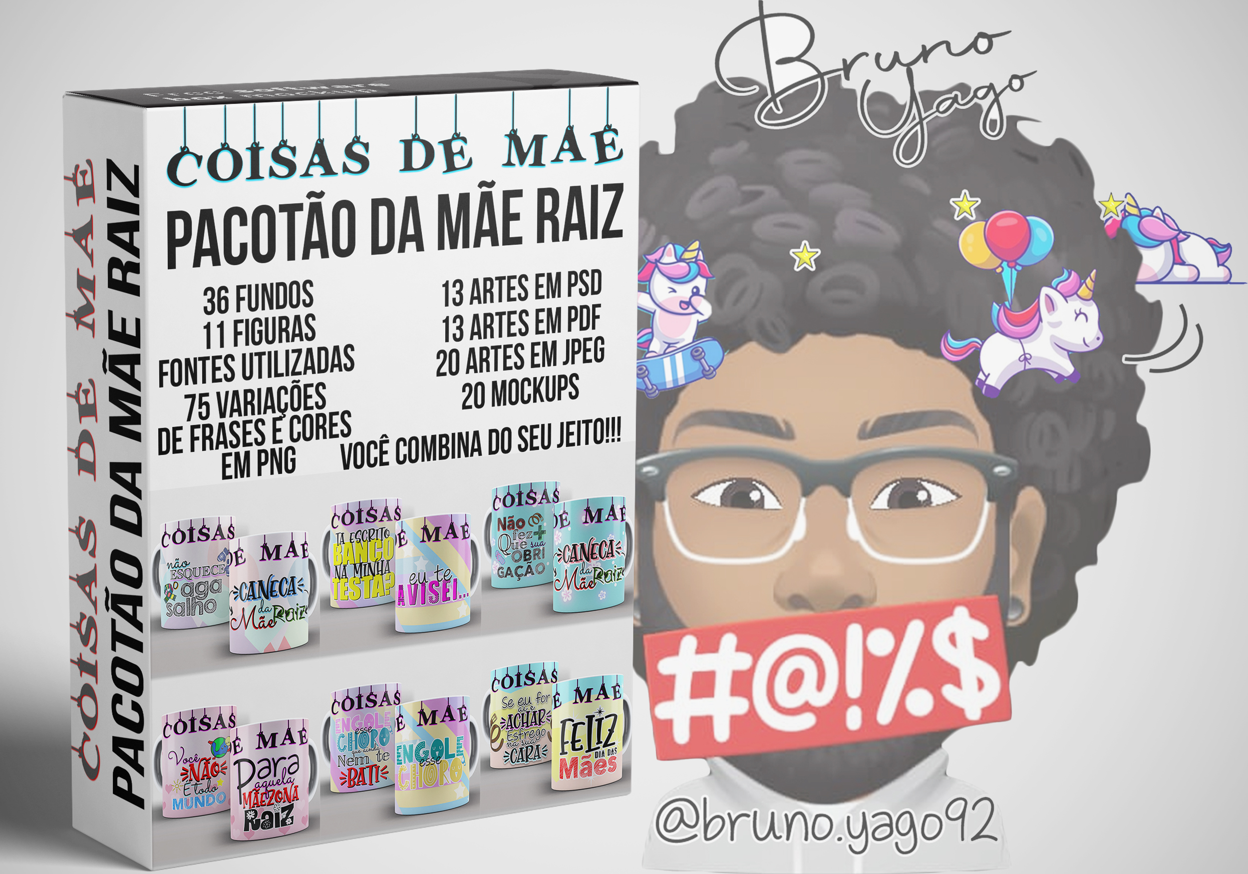 Pacotão de Artes Coisas de Mãe ( Mãe Raiz)