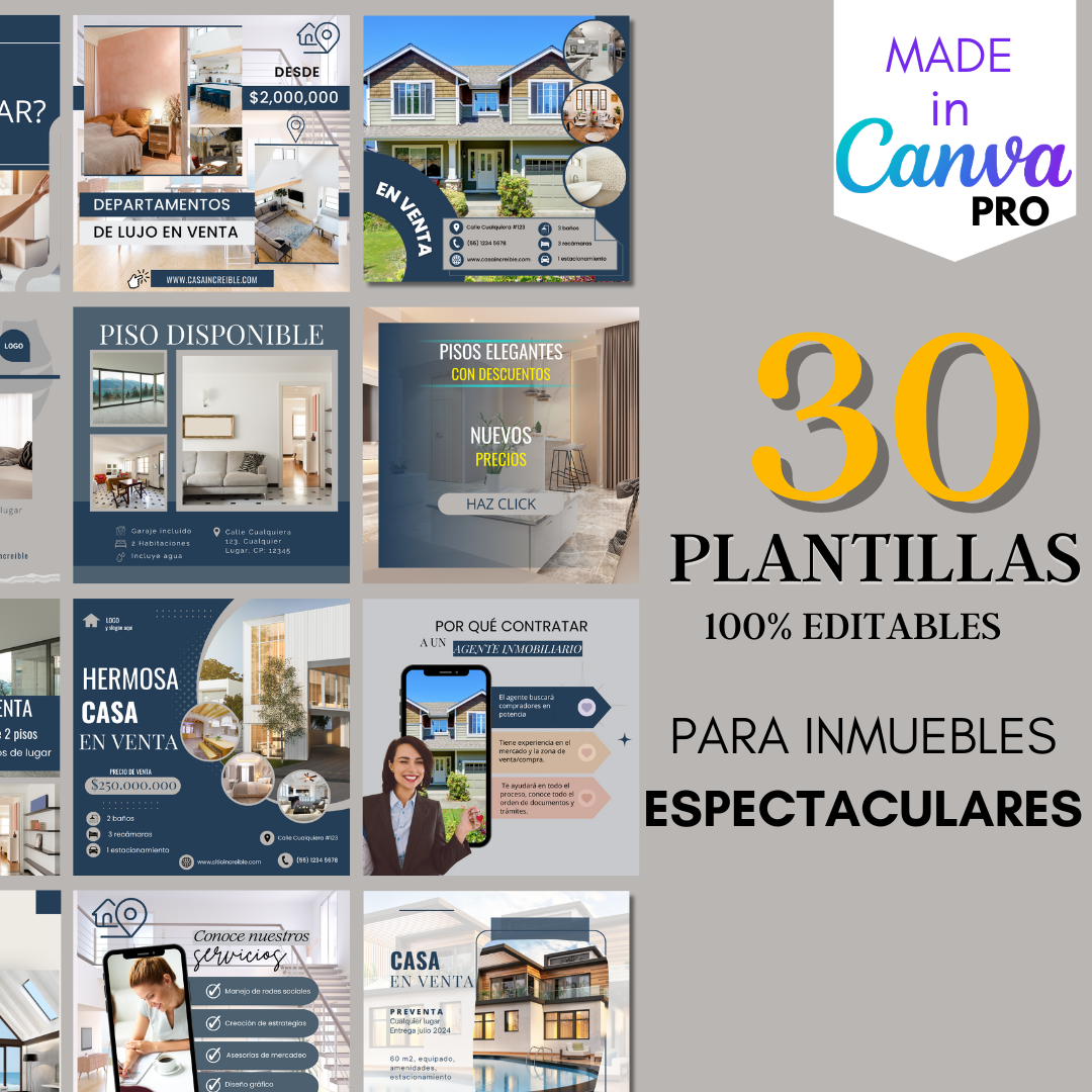 PACK DE 30 PLANTILLAS EN CANVA PRO - Cyris Carrillo | Hotmart