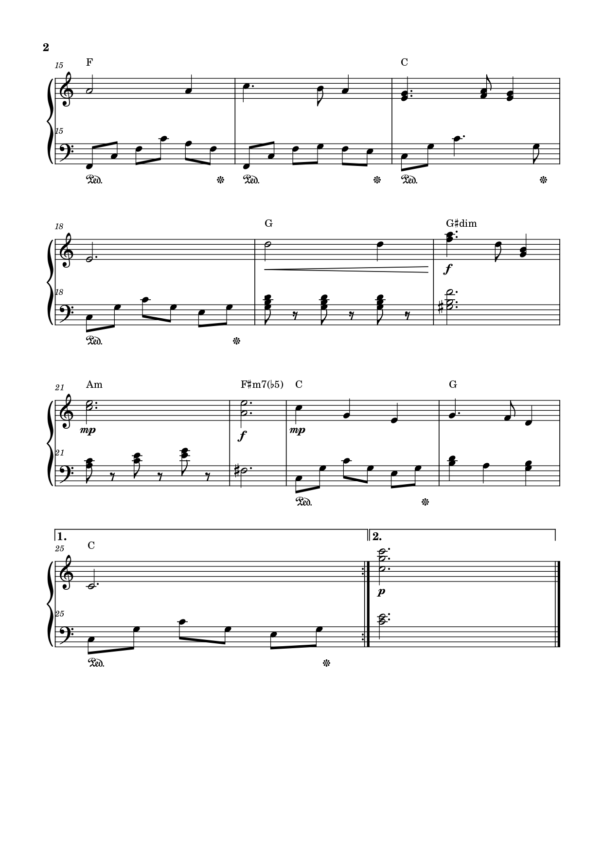 Partitura arranjo para piano "Silent Night"(Noite Feliz)