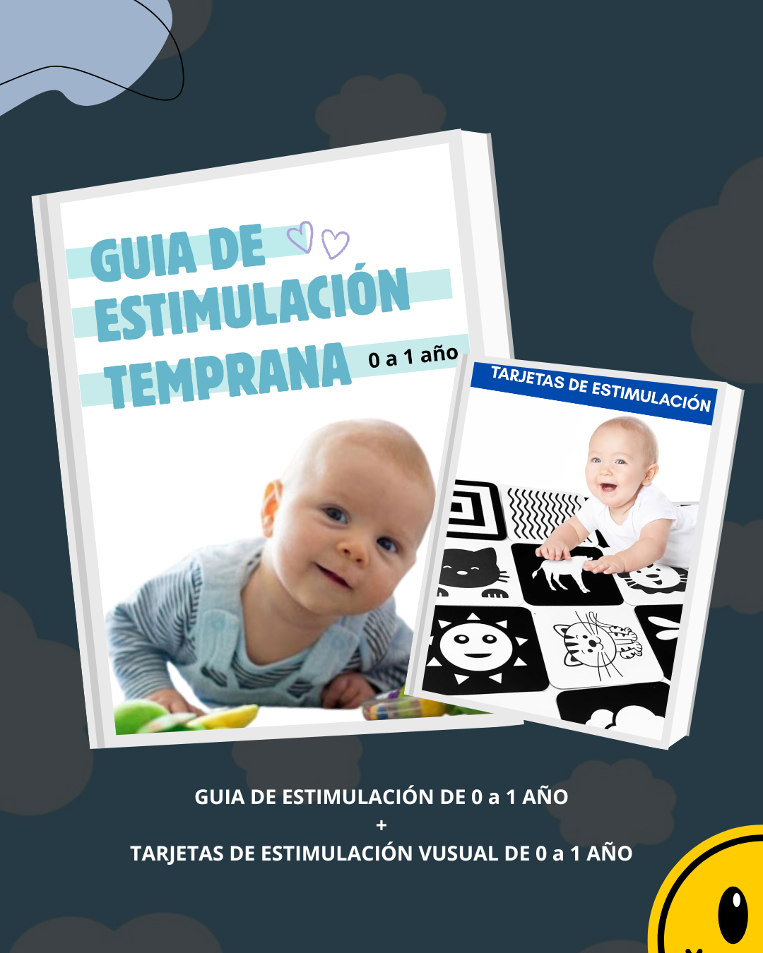 Guía de estimulación temprana + Pack de 100 tarjetas visuales. - Ay...