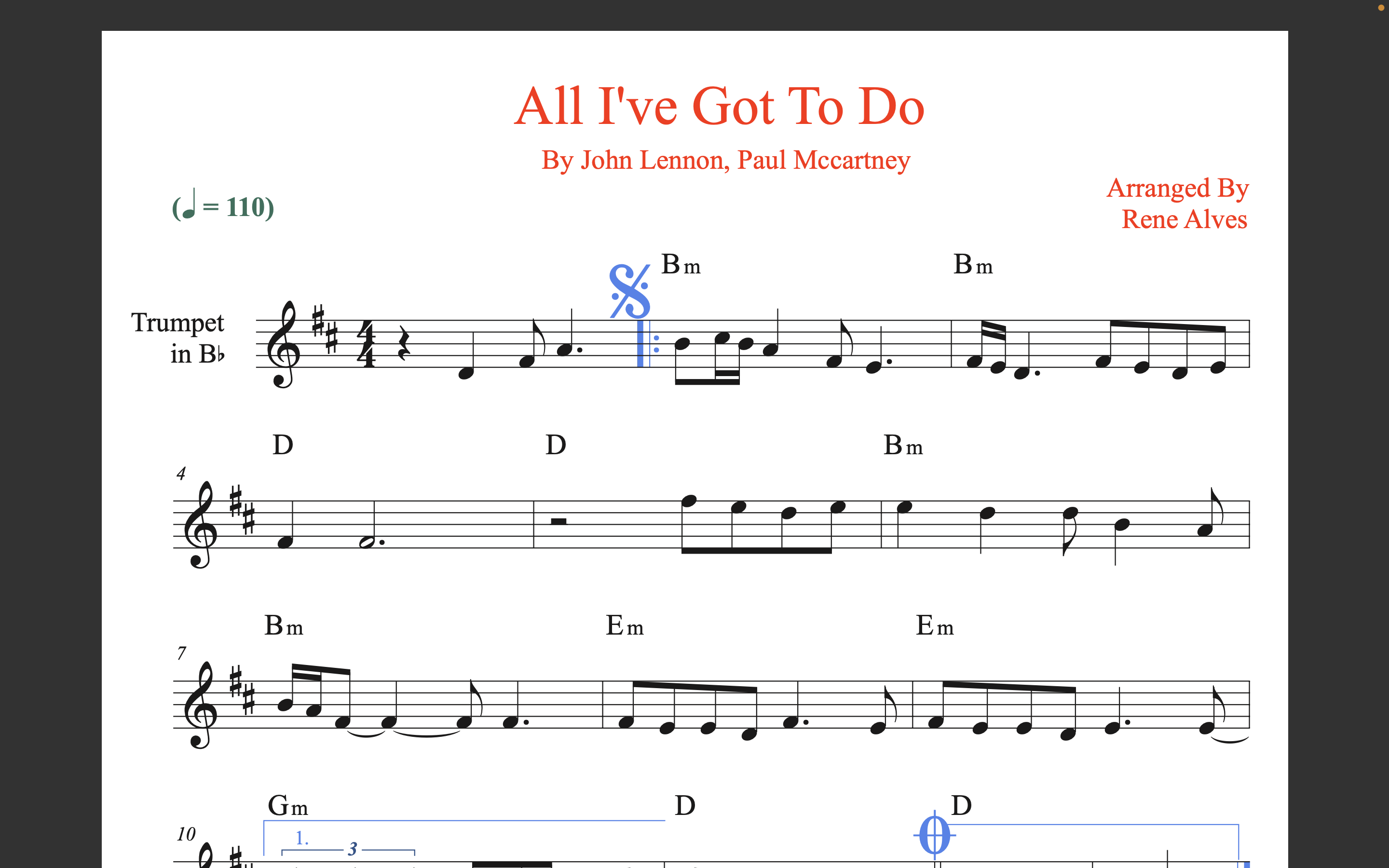 All I've Got To Do - beatles - partitura de trompete - VPIP | Hotmart