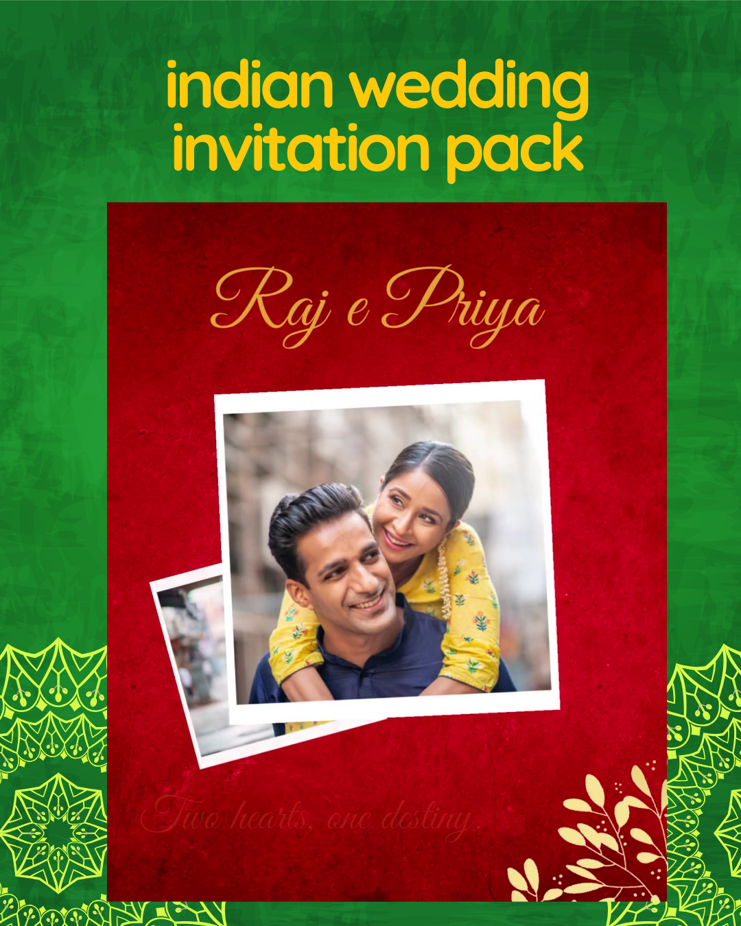 indian wedding invitation pack - Convites Ilustres | Hotmart