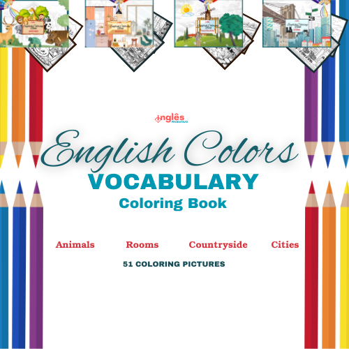 English Coloring Book - Vocabulary (PT) - Inglês Produtivo | Hotmart