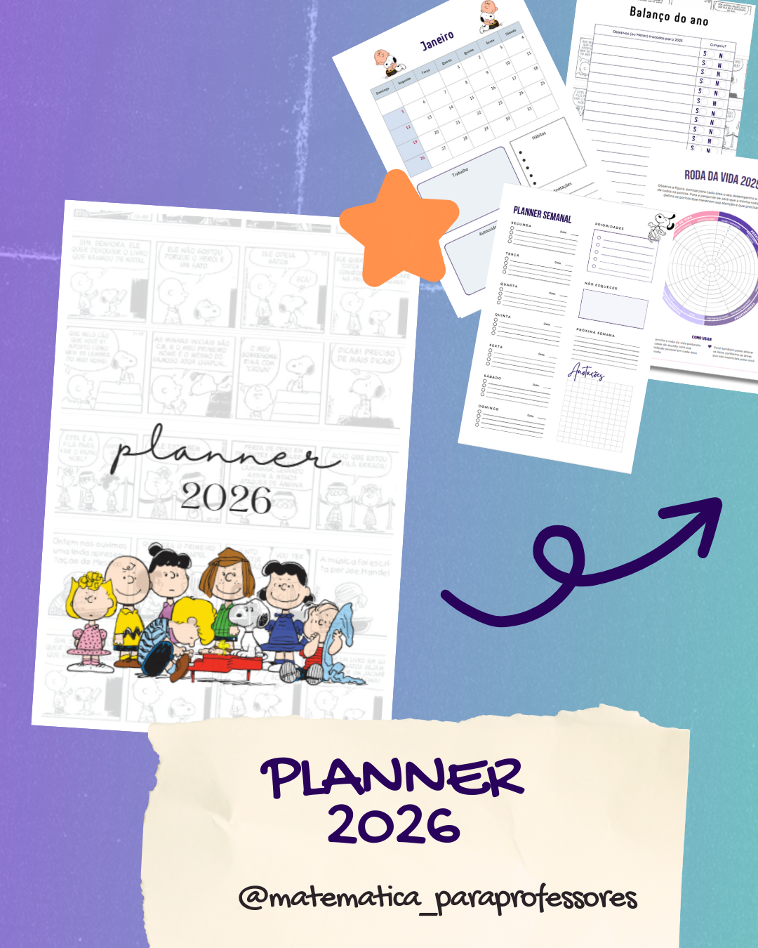 Planner 2026 - Snoopy | Hotmart