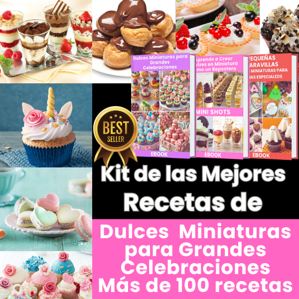 Kit de las Mejores Recetas de Dulces Miniaturas para Grandes Cel...