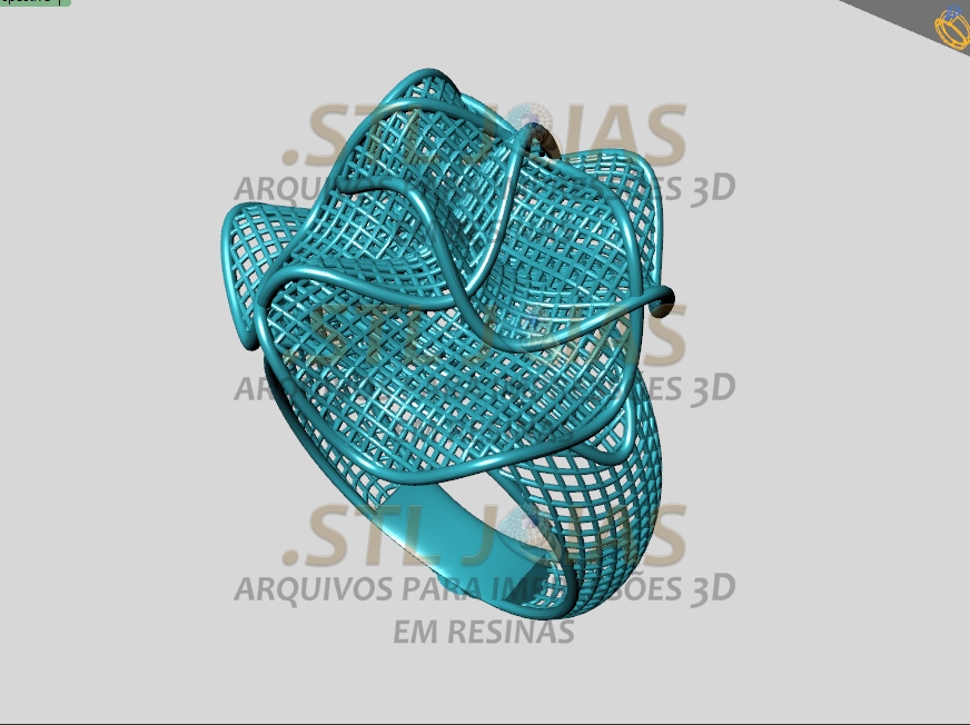 ANEL FILIGRAMA Arquivo para impressão 3D. Formato STL