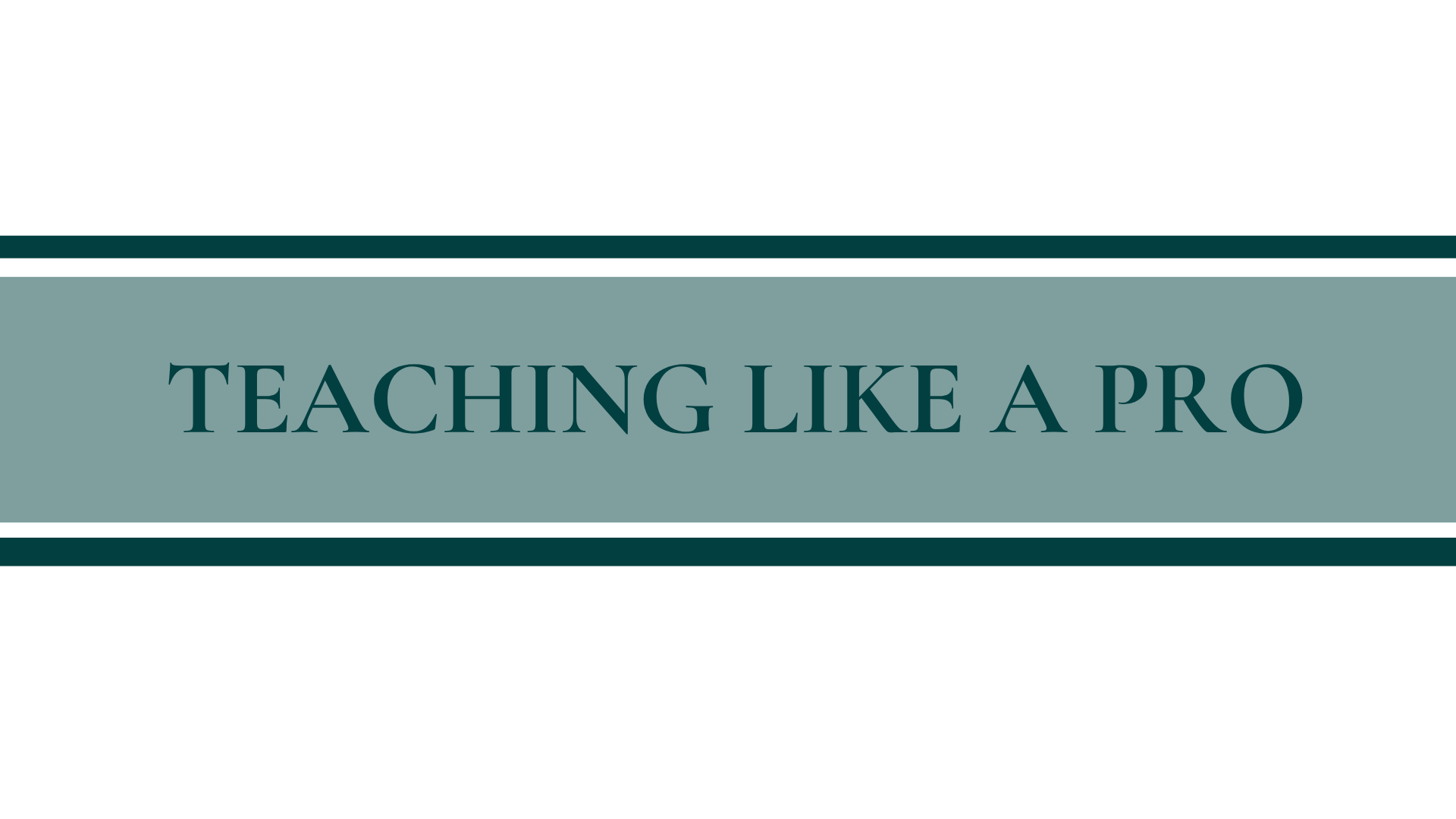 Teaching Like a Pro