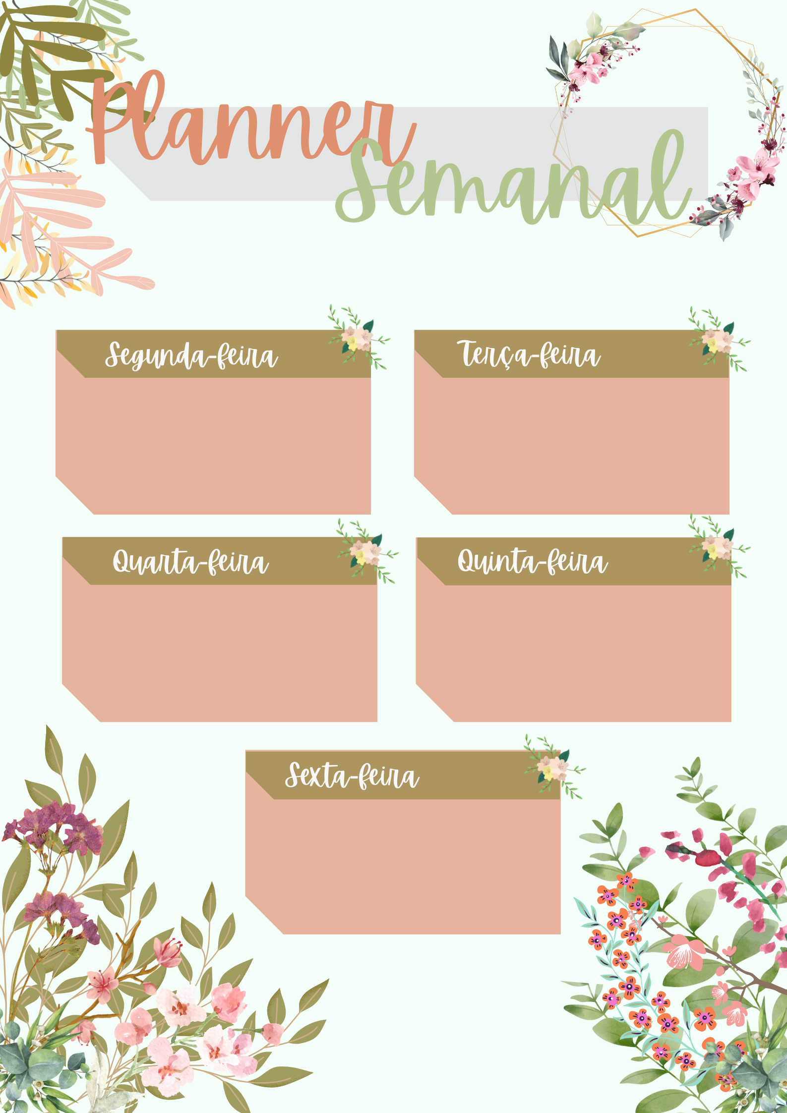 Planner Semanal Flores - Camila Haupt | Hotmart
