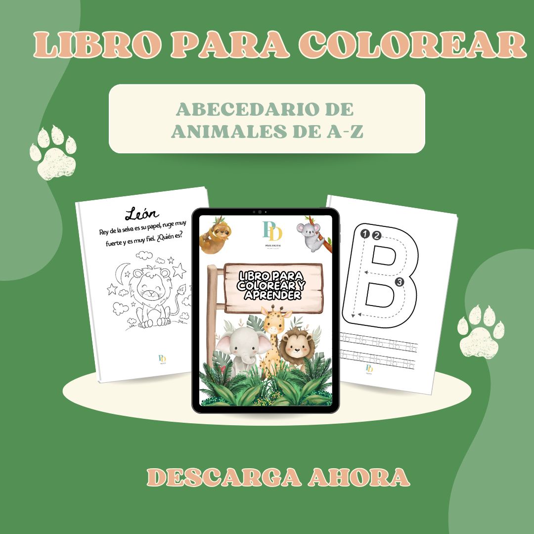 Abecedario para colorerar-Animales de la A a la Z. - Angella Hernan...