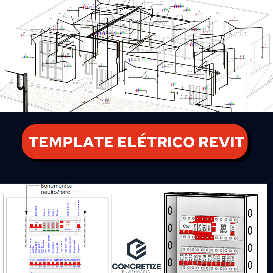 Template REVIT Elétrico com dimensionamento automático