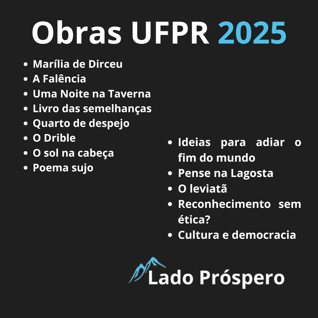 Resumo Obras Literárias e Filosóficas UFPR 2025 - Lado Próspero | H...