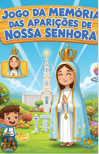 Jogo da Memória - Aparições Marianas - Jogo Print and Play - Alessa...