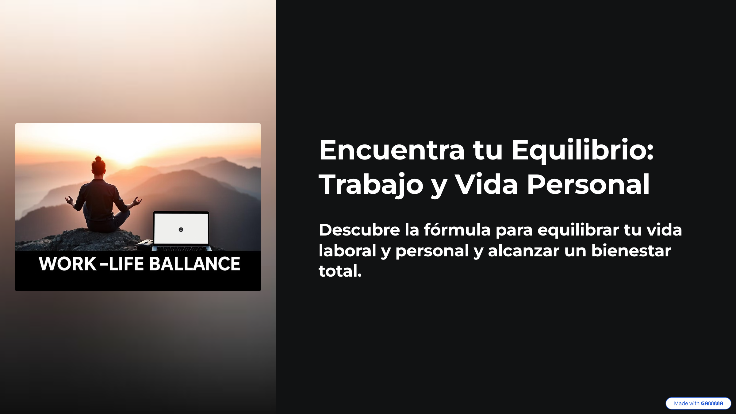 Búsqueda del equilibrio entre el trabajo y la vida personal - Tati...