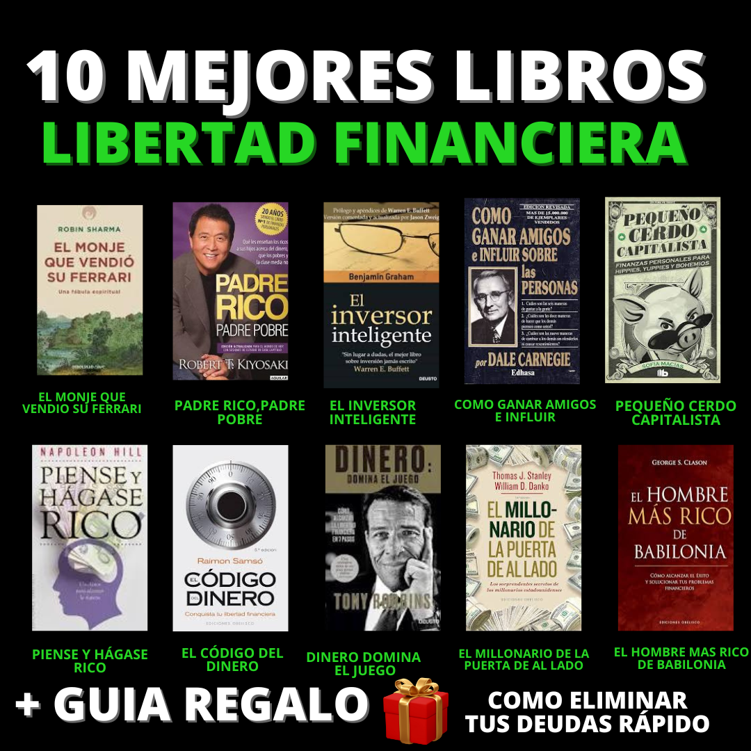 Los 10 Mejores libros de Finanzas +Guia GRATIS como eliminar tus de...