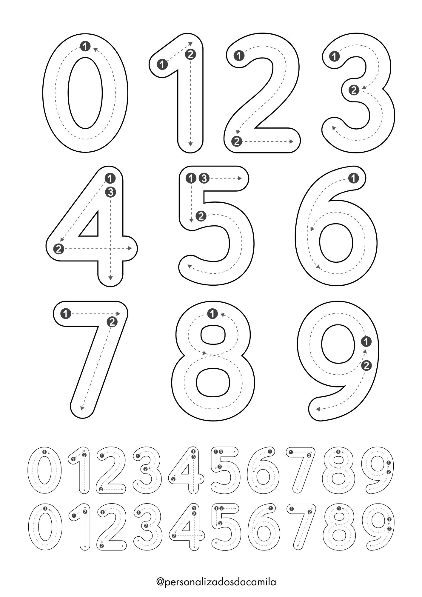Atividade: Números com setas - Personalizados da Camila - Arquivos ...