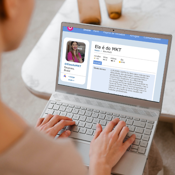 Template de Layout do Orkut - Canva Design - @elaedomkt | Hotmart