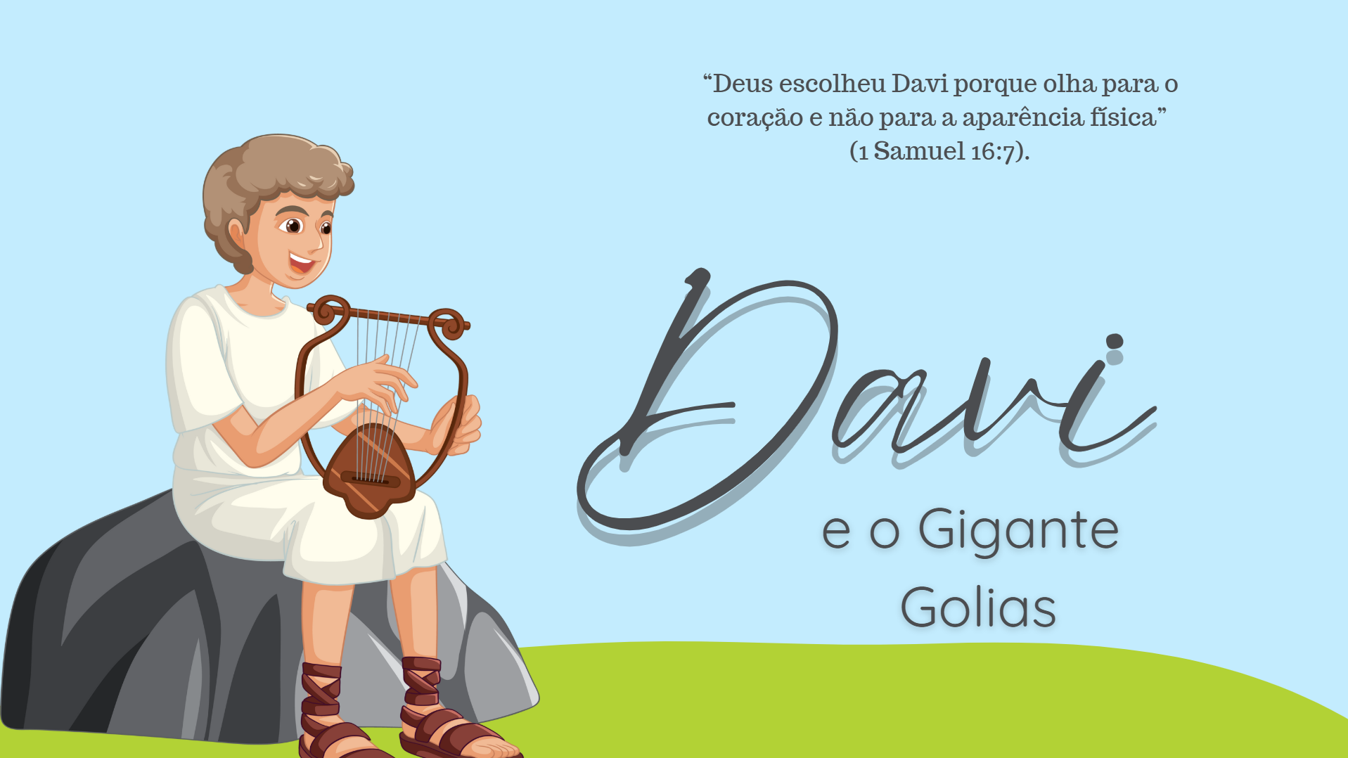 História Bíblicas Infantis - Davi e o Gigante Golias - Histórinhas ...