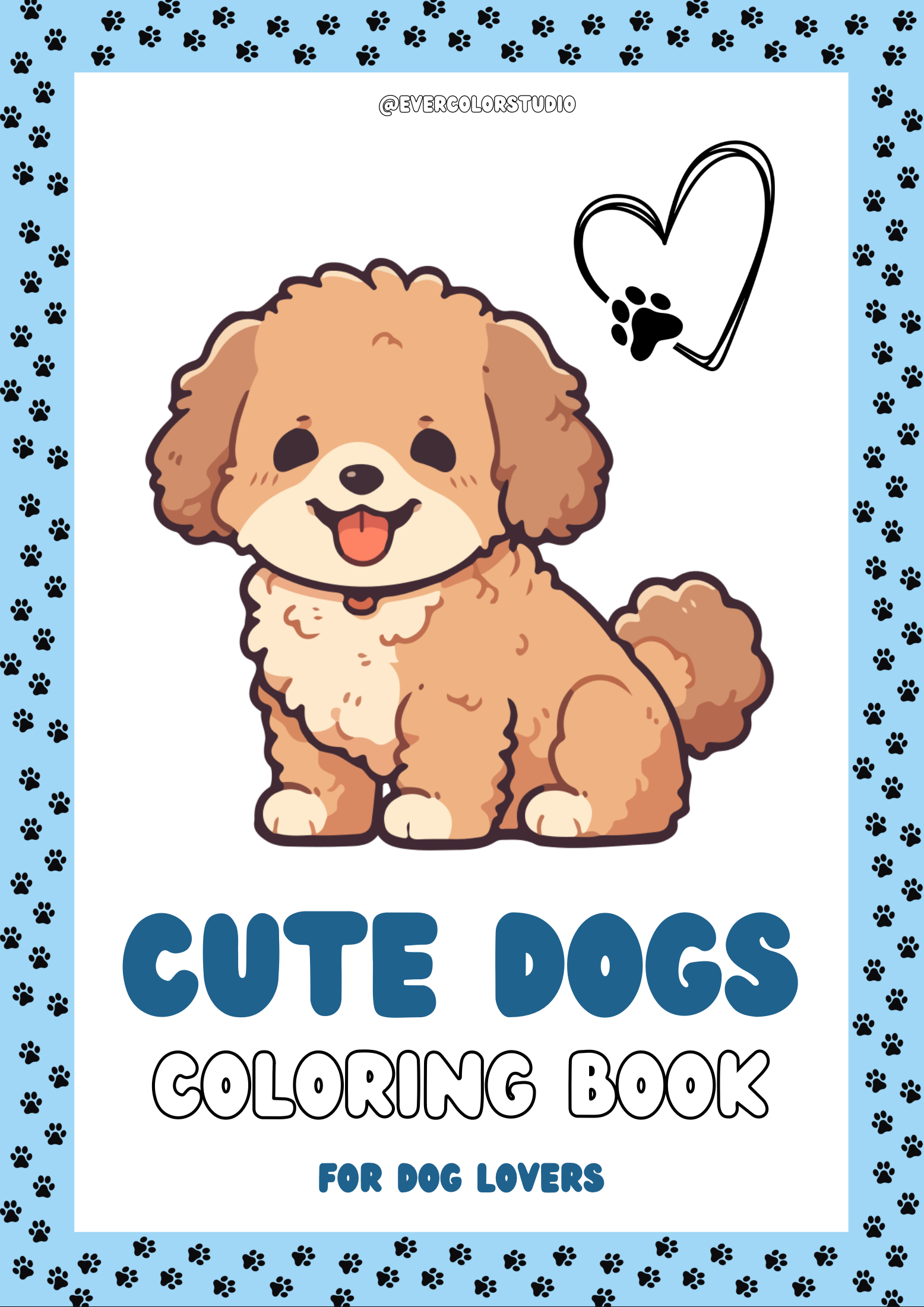 Cute Dogs Coloring Book – Fun Printable Pages for Kids