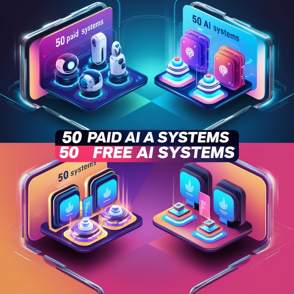 THE 50 MOST USED PAID IA AND THE 50 MOST USED FREE IA
