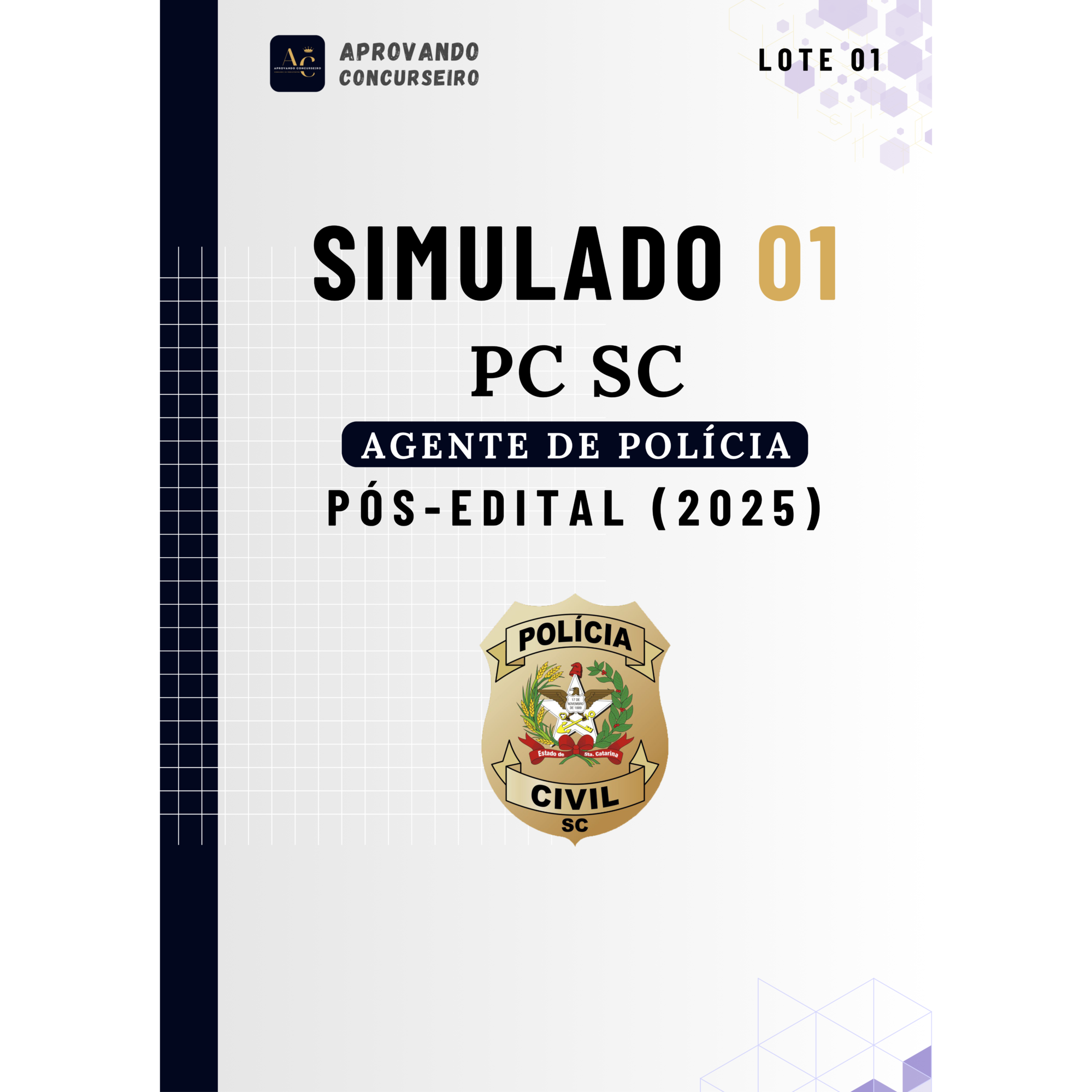 07 Simulados Comentados PC SC - Agente de Polícia Civil (Pós edital...