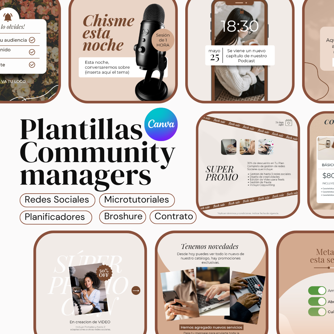 Kit de Plantillas Esenciales del Community Manager / redes / planificacion