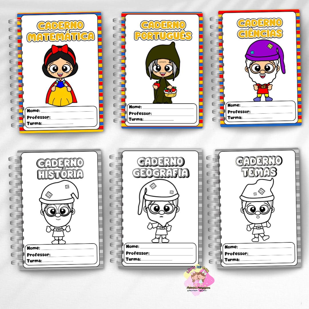 Capa de caderno branca de neve 🩵 - Luciana Pereira Motta | Hotmart