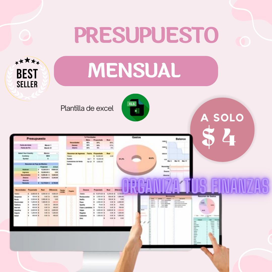 PLANIFICADOR MENSUAL DE FINANZAS - Belovely | Hotmart
