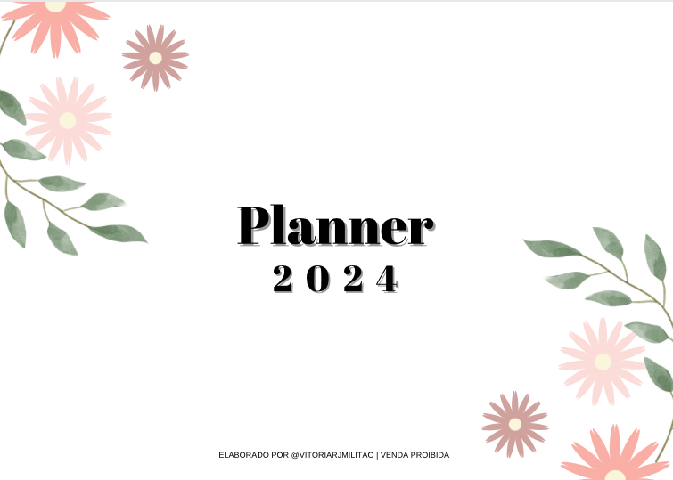 Planner Floral 2024