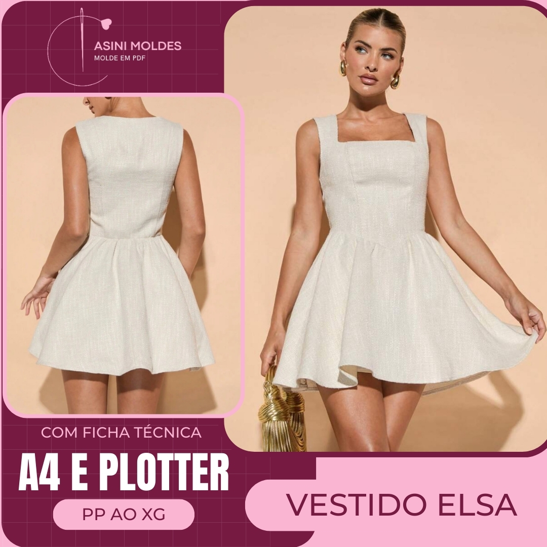VESTIDO ELSA - Molde em PDF