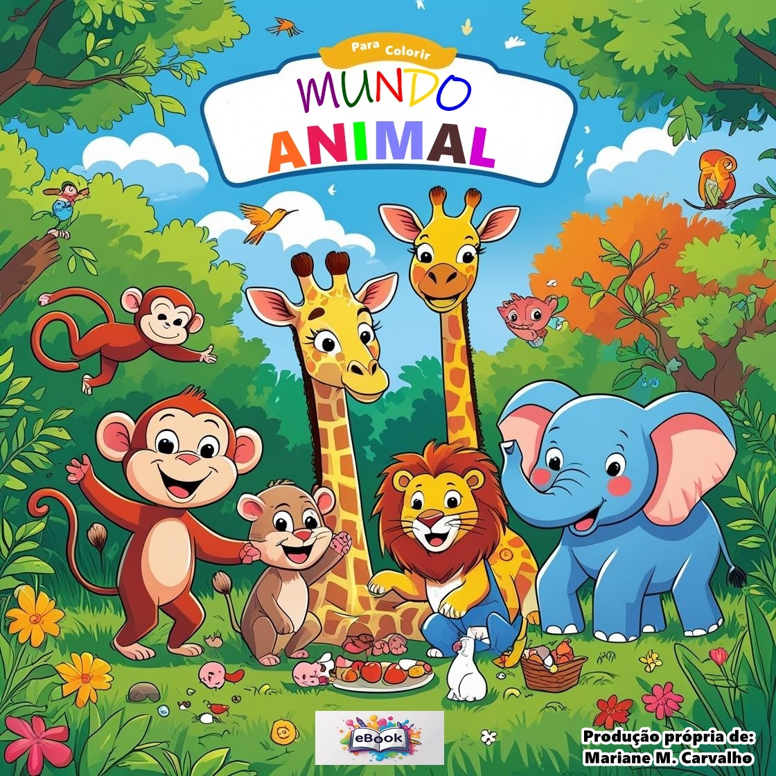 Mundo animal para colorir - Mariane Carvalho | Hotmart