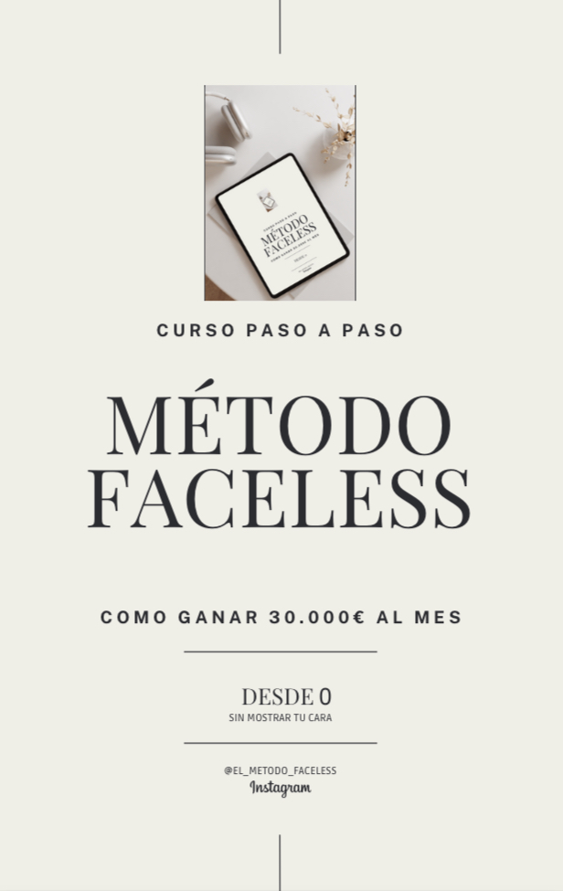 Curso método faceless - Digital faceless method | Hotmart