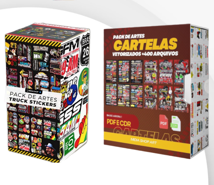 Kit Premium: 2 Packs de Cartelas + 700 Artes em Arquivos Stickers p...