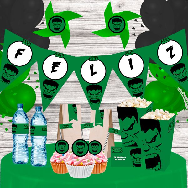 Kit Imprimible Hulk Candy Bar Personaliza tu Fiesta (PDF) - Bello P...