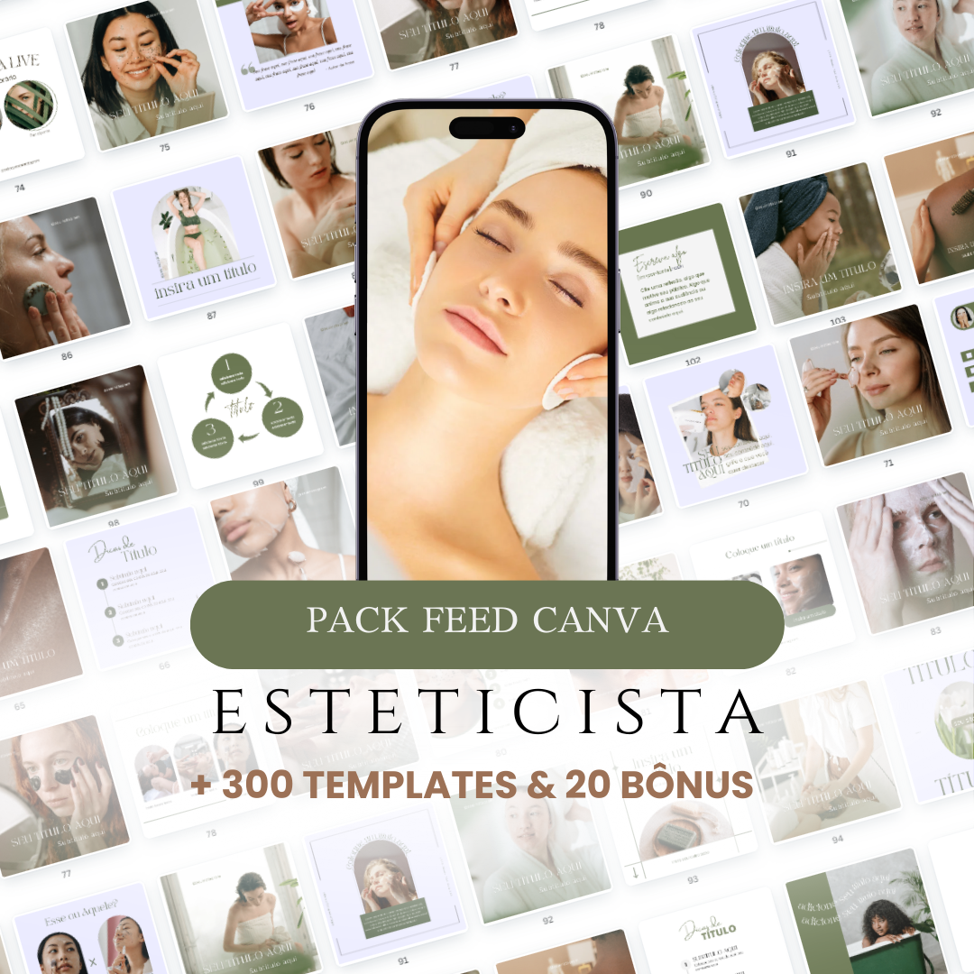 Pack feed | Esteticista - Camila Beckeer | Hotmart