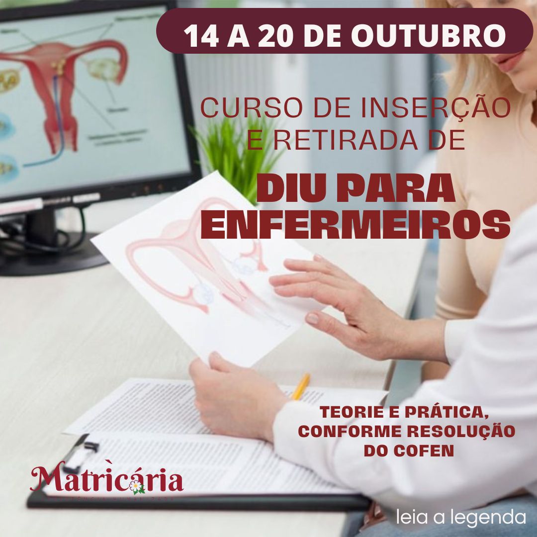 CURSO DE INSERÇÃO E RETIRADA DE DIU PARA ENFERMEIROS - clarissa de ...