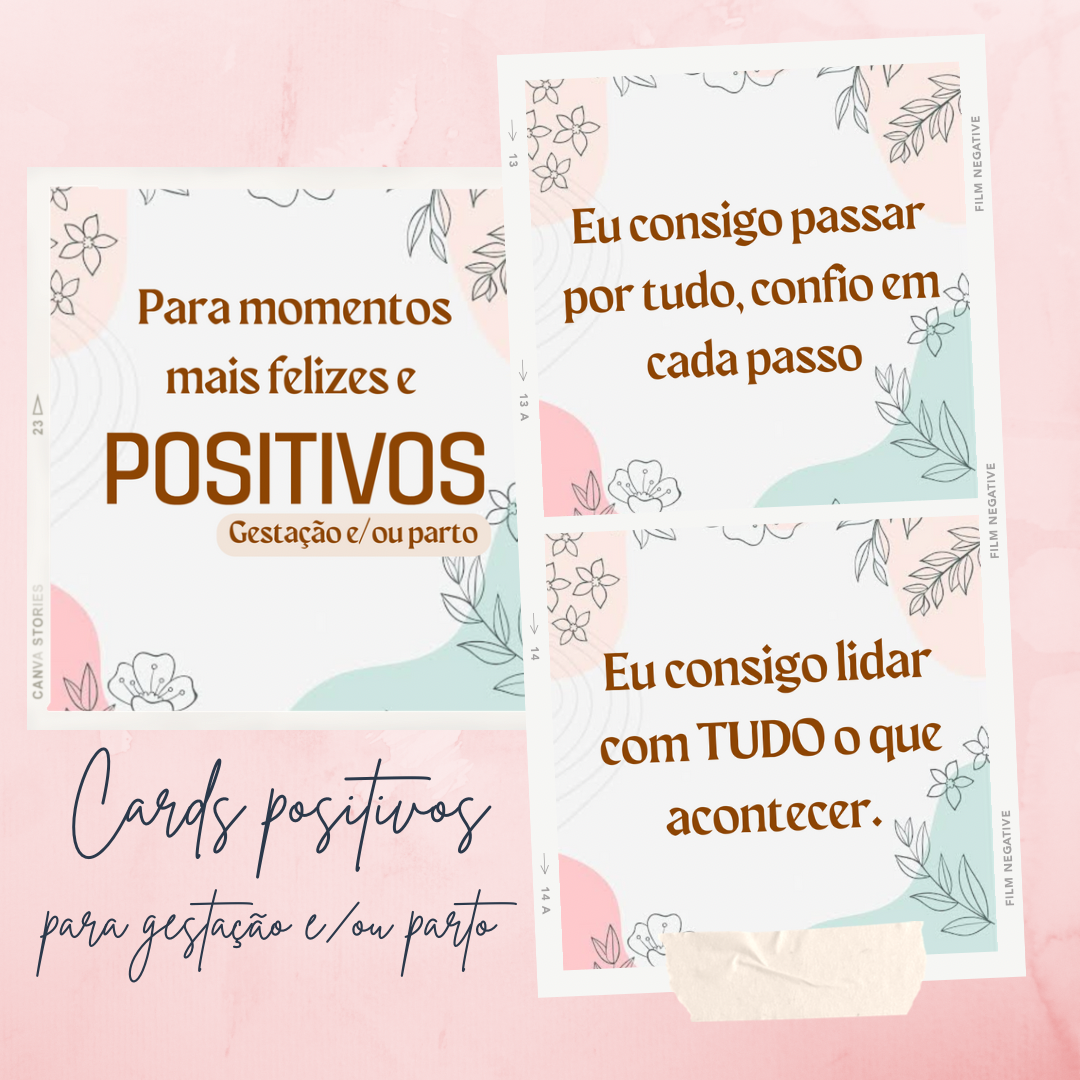Cards positivos para gestação e/ou parto - Lisa Mayane da silva mo...