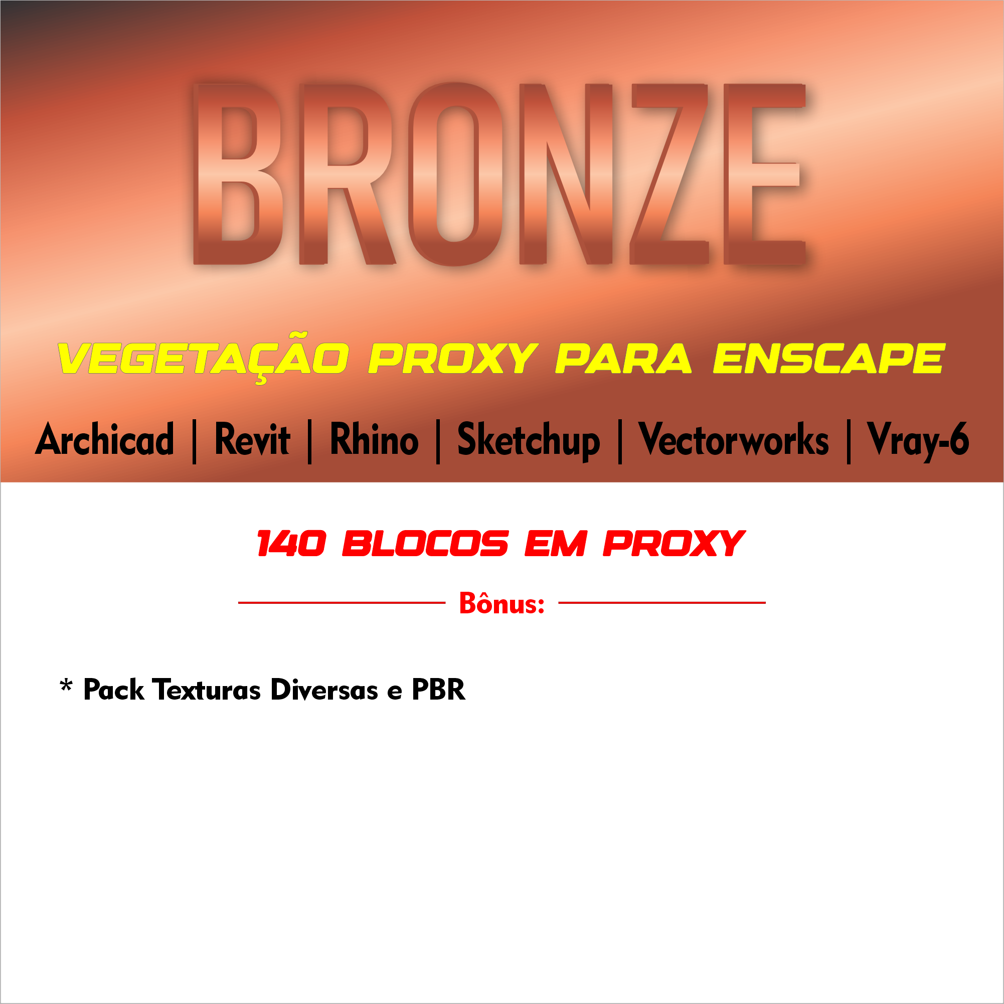 Bronze Vegetação Proxy para Enscape - Luan de Sá (Arkitet3D) | Hot...